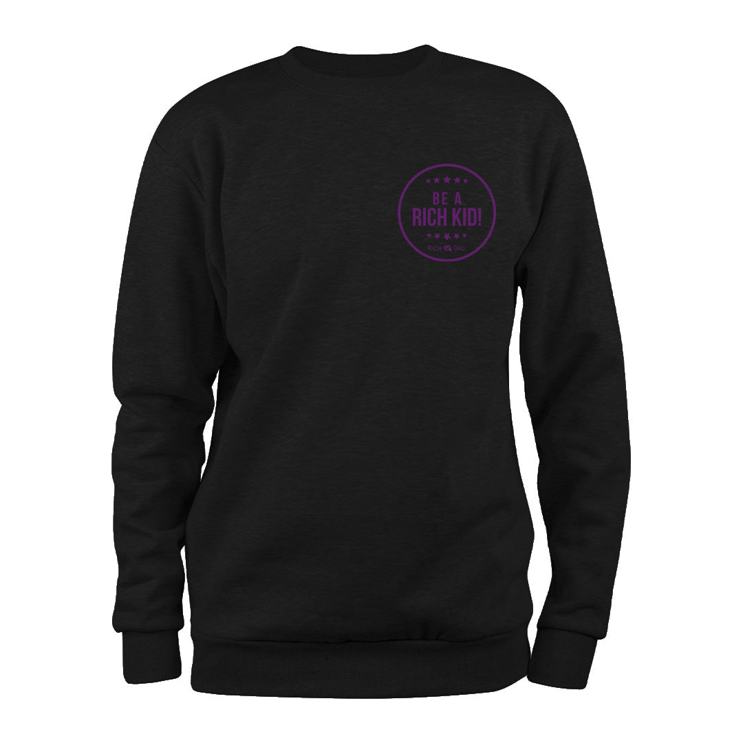 Be A Rich Kid Left Hand Logo Sweatshirt Rich Dad Store Be A Rich Kid Left Hand Logo Sweatshirt Rich Dad Store